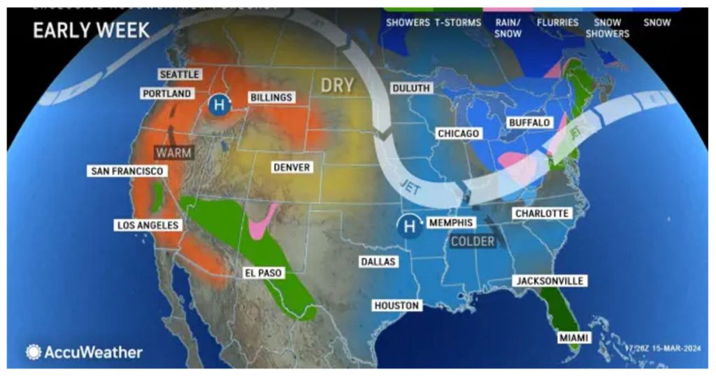 Unpredictable March weather persists with arrival of colder ...
